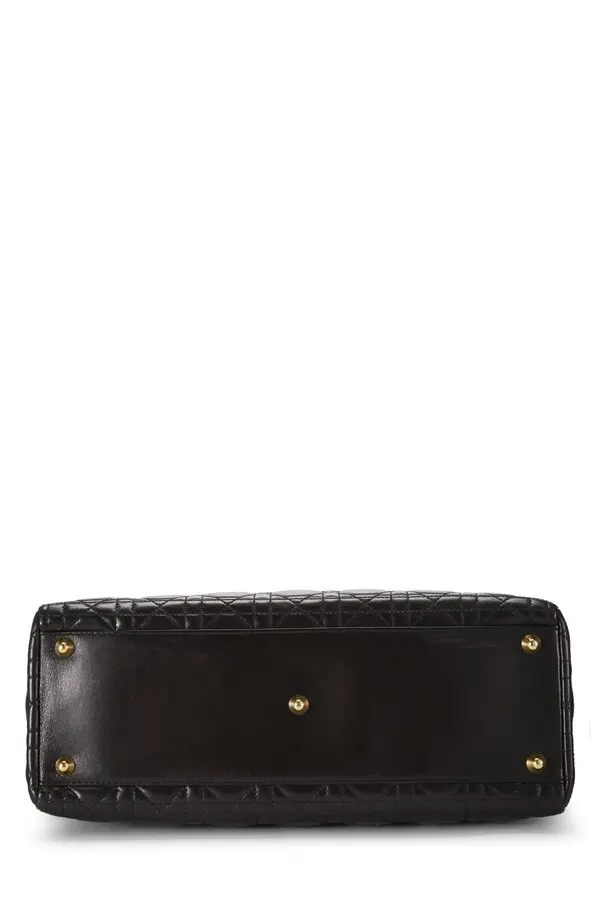 Dior Lady Cannage Quilted Lambskin Satchel - Black