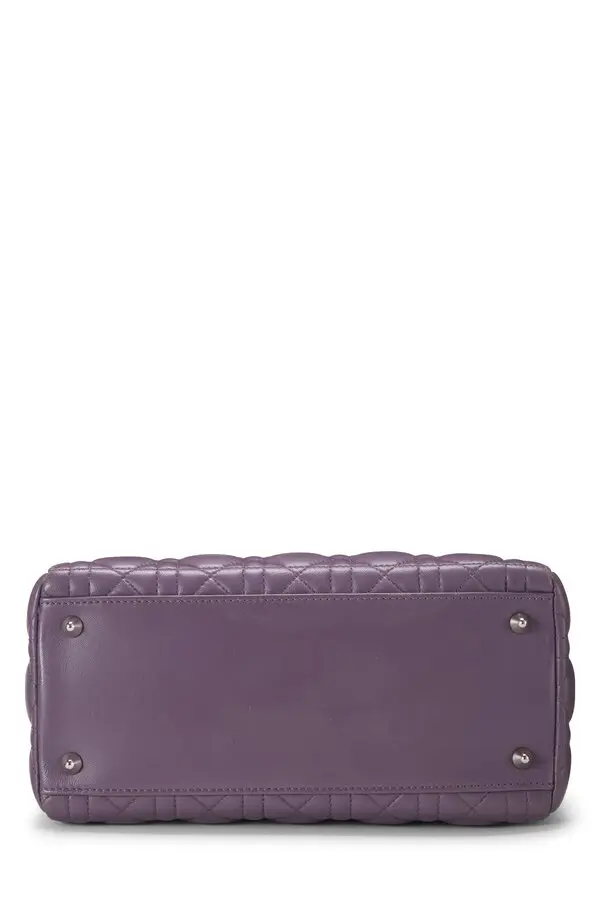 Dior Cannage Quilted Lambskin Lady - Purple