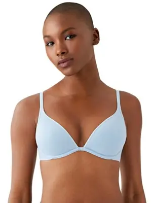 Wacoal Cotton To A Tee Plunge T-shirt Bra - Dream Blue