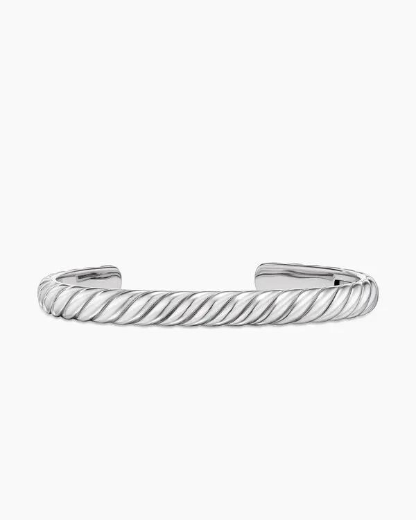 David Yurman Sculpted Cable Cuff Bracelet - 18k White Gold