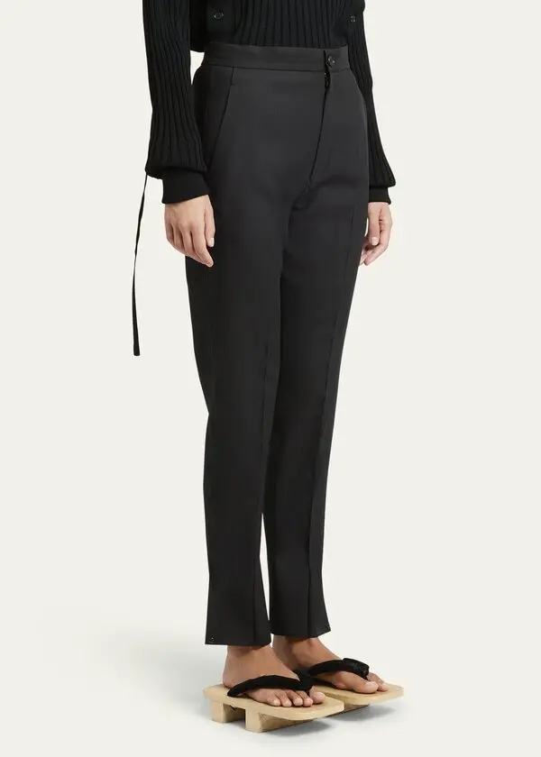 SETCHU Origami Skinny Wool Pants - Black