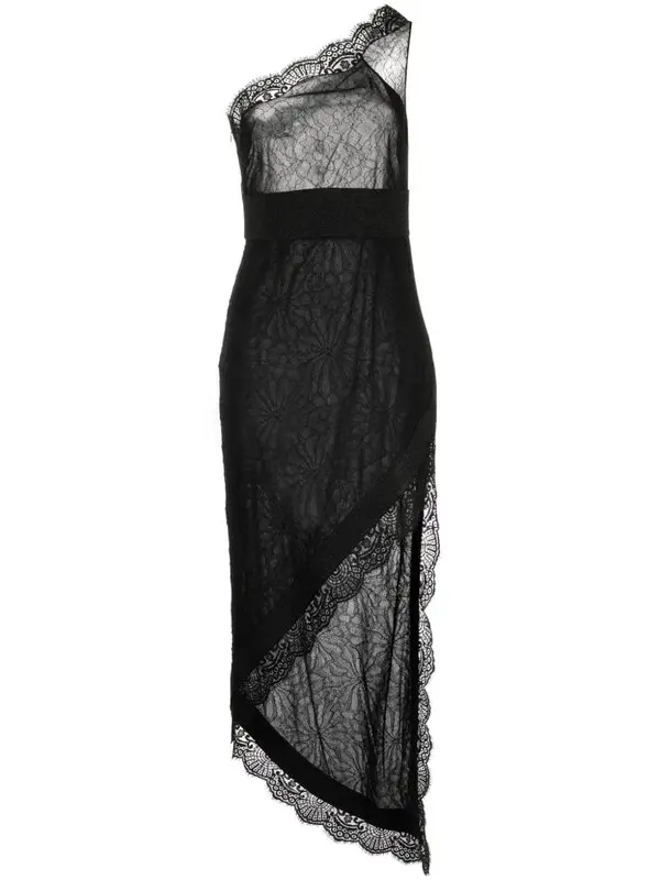 TOM FORD Lace-detail One-shoulder Dress