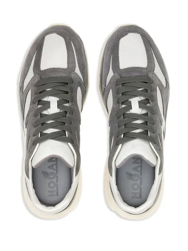 Hogan Panelled Suede Sneakers - Grey