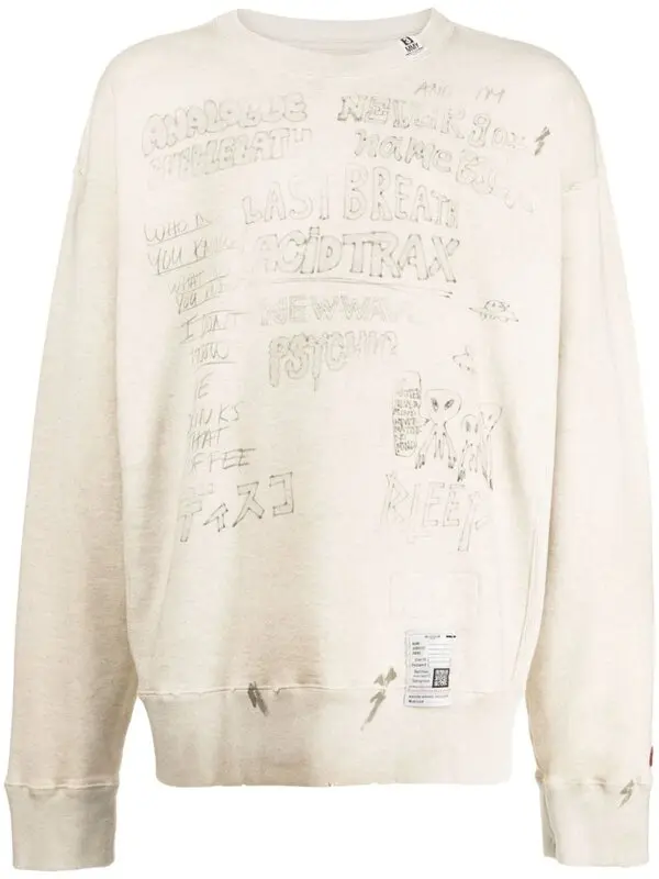 Mihara Yasuhiro Sketch-print Jumper