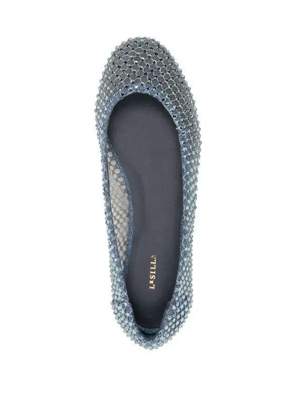 LE SILLA Gilda Crystal-embellished Ballerina Shoes