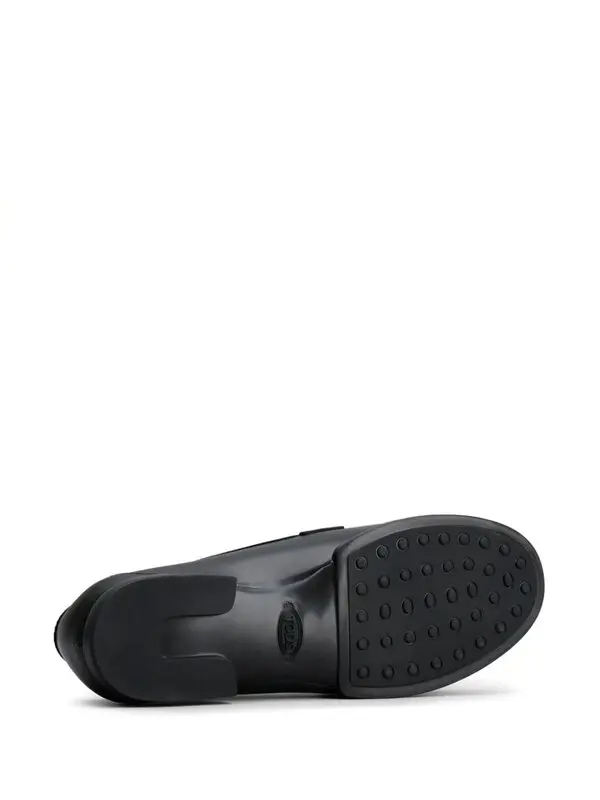 TOD'S Chain-embellished Leather Loafers