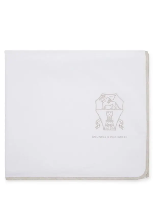 Brunello Cucinelli Logo-embroidered Cotton Towel - White