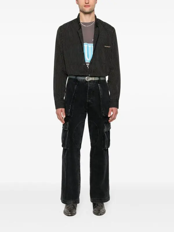 MARANT Jasolo Striped Cotton Shirt - Black