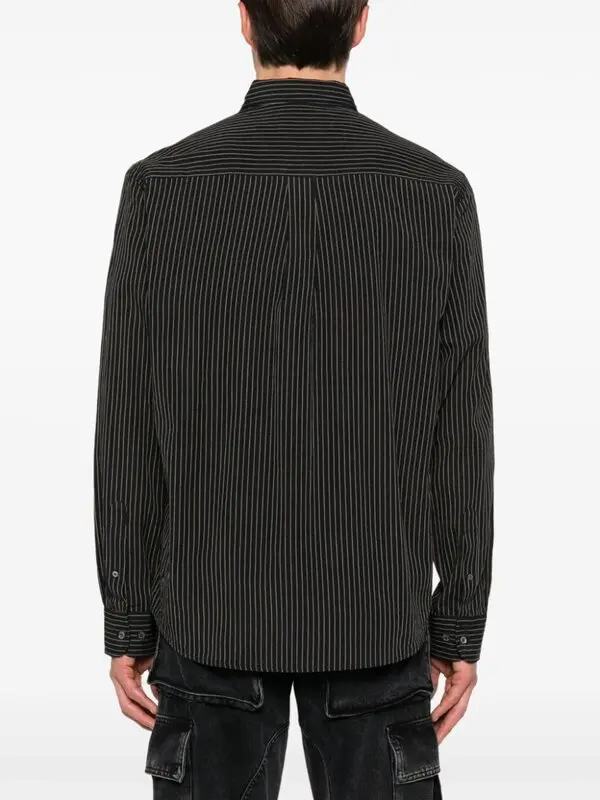 MARANT Jasolo Striped Cotton Shirt - Black