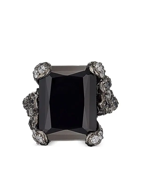ANABELA CHAN 18kt White Gold Diamond Cocktail Ring - Black