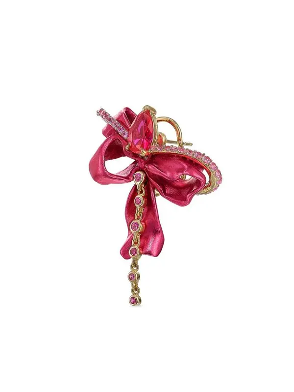 ANABELA CHAN 18kt Yellow Gold Vermeil Cupid's Bow Ruby And Sapphire Earrings - Red