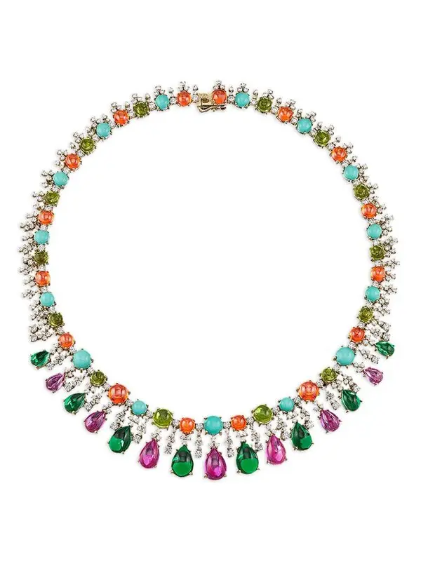 ANABELA CHAN 18k Yellow Gold Multi-stone Necklace - Green