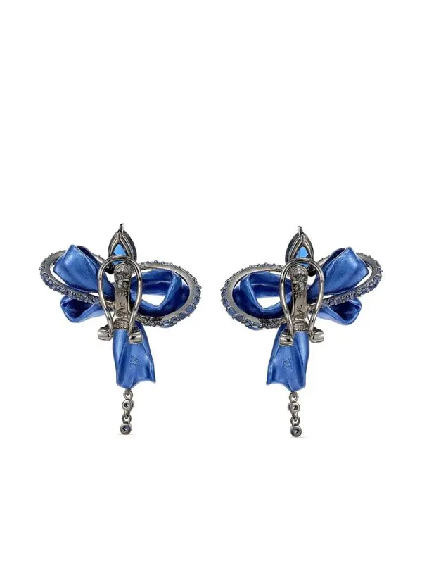 ANABELA CHAN 18kt Gold Cupid's Bow Sapphire Drop Earrings - Blue
