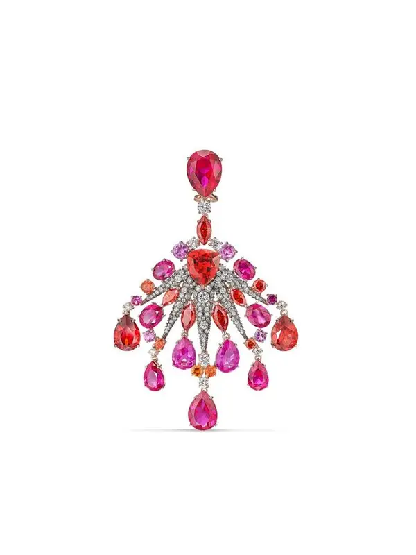 ANABELA CHAN 18kt Yellow Gold Vermeil Starburst Multi-stone Drop Earrings