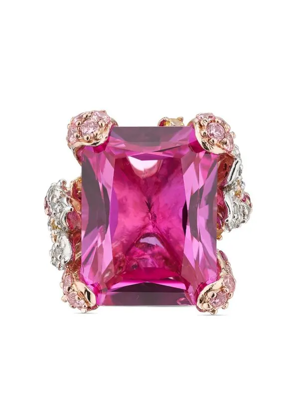 ANABELA CHAN 18kt Gold Vermeil Rose Cinderella Ring - Pink