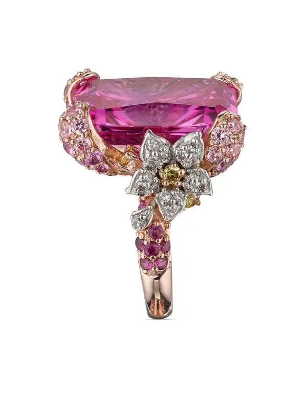 ANABELA CHAN 18kt Gold Vermeil Rose Cinderella Ring - Pink