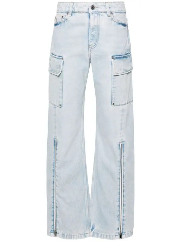 Stella McCartney Mid-rise Wide-leg Cargo Jeans - Blue