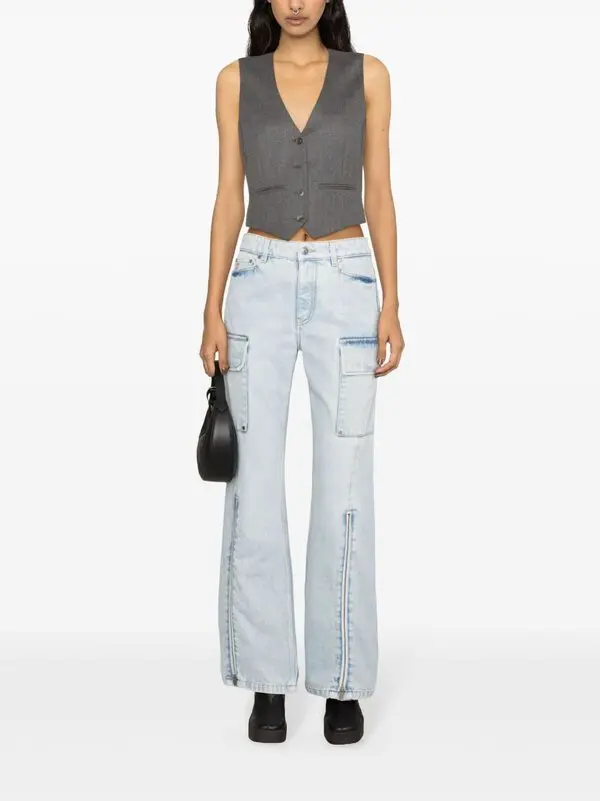 Stella McCartney Mid-rise Wide-leg Cargo Jeans - Blue