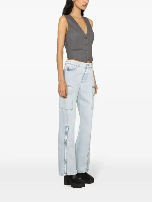Stella McCartney Mid-rise Wide-leg Cargo Jeans - Blue