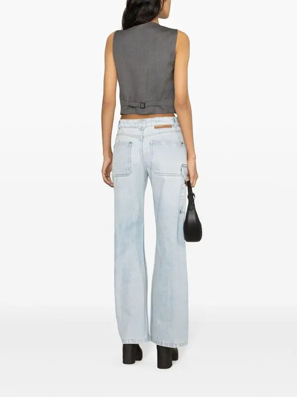 Stella McCartney Mid-rise Wide-leg Cargo Jeans - Blue