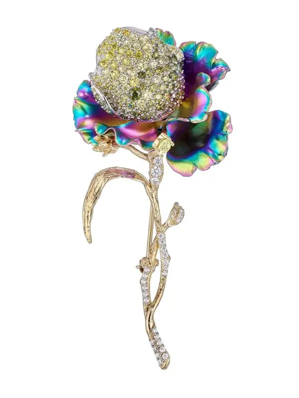 ANABELA CHAN 18kt Vermeil Floral Brooch - Gold