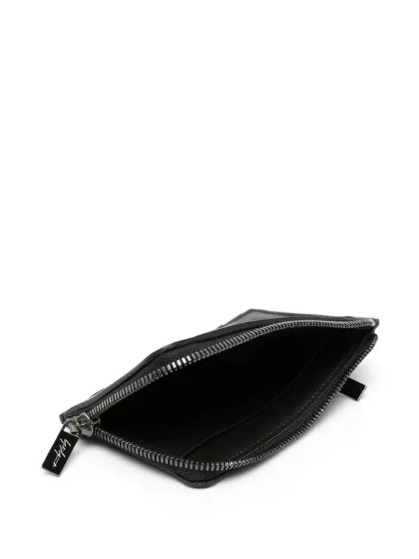 Yohji Yamamoto Logo-debossed Leather Wallet - Black