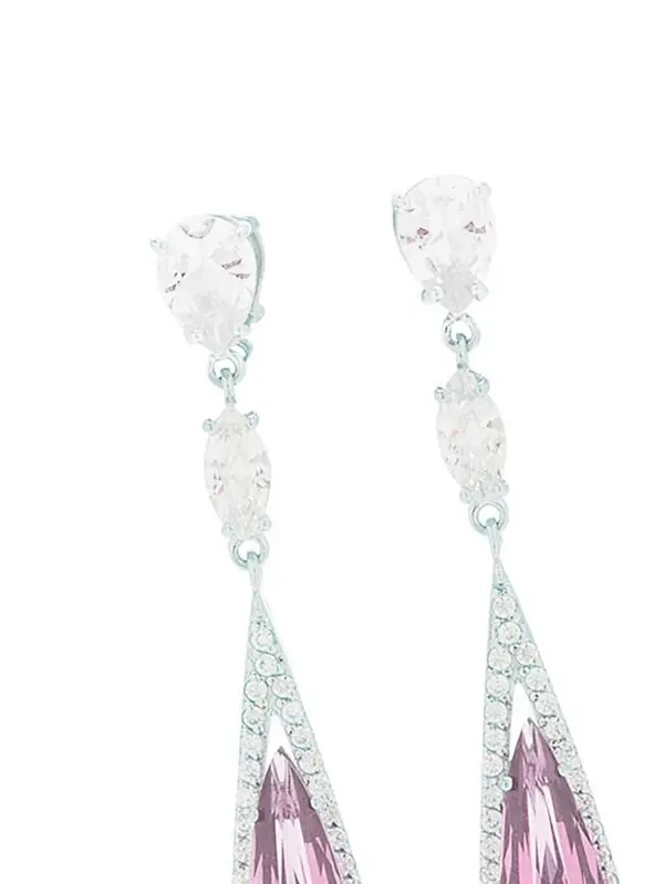 ANABELA CHAN 18kt White Gold Shard Diamond Drop Earrings