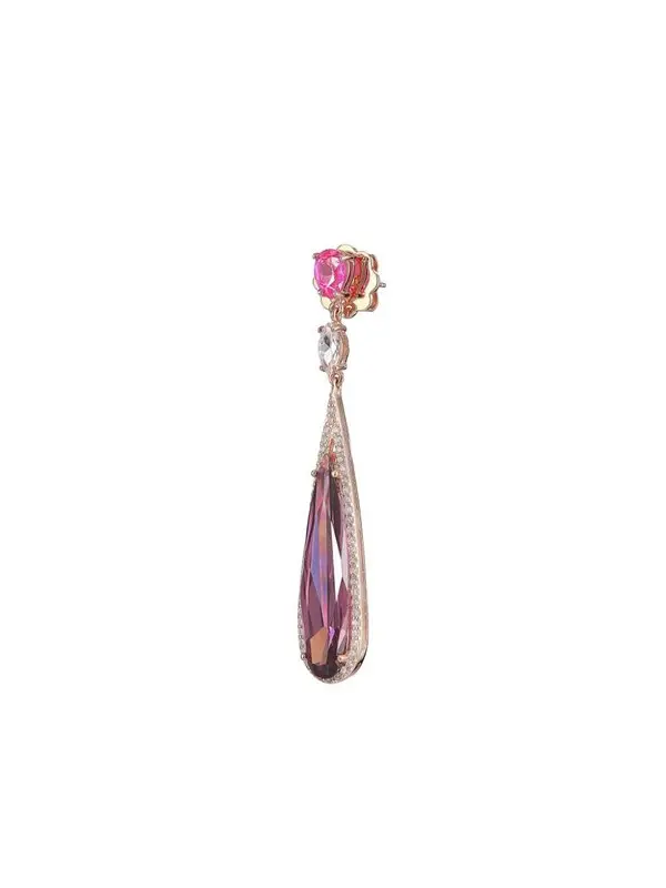ANABELA CHAN 18kt Rose Gold Vermeil Shard Tourmaline And Diamond Drop Earrings