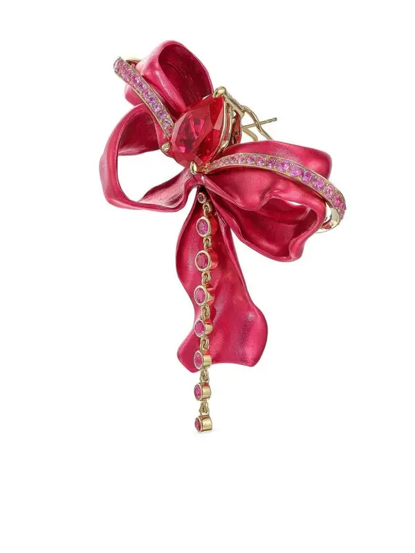 ANABELA CHAN 18kt Yellow Gold Cupid's Bow Ruby Drop Earrings - Red