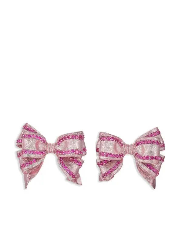 ANABELA CHAN Bow Tie Sapphire Earrings - Pink