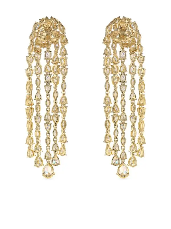 ANABELA CHAN 18kt Yellow Vermeil Cascade Diamond Earrings