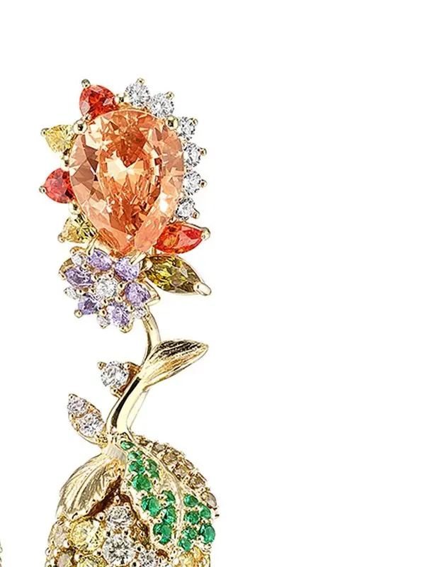 ANABELA CHAN 18kt Yellow Vermeil Multi-stone Drop Earrings