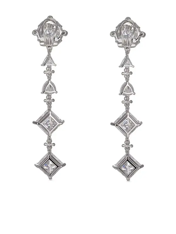 ANABELA CHAN 18kt White Gold Diamond Drop Earrings