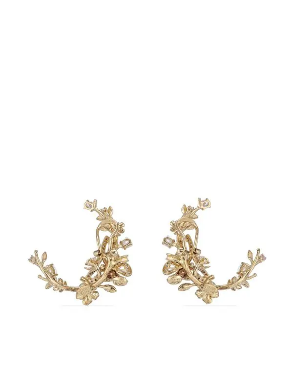 ANABELA CHAN 18kt Vermeil Diamond Floral Earrings
