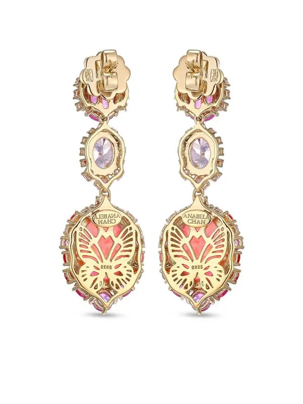 ANABELA CHAN 18k Yellow Vermeil Ocean Opal And Sapphire Drop Earrings