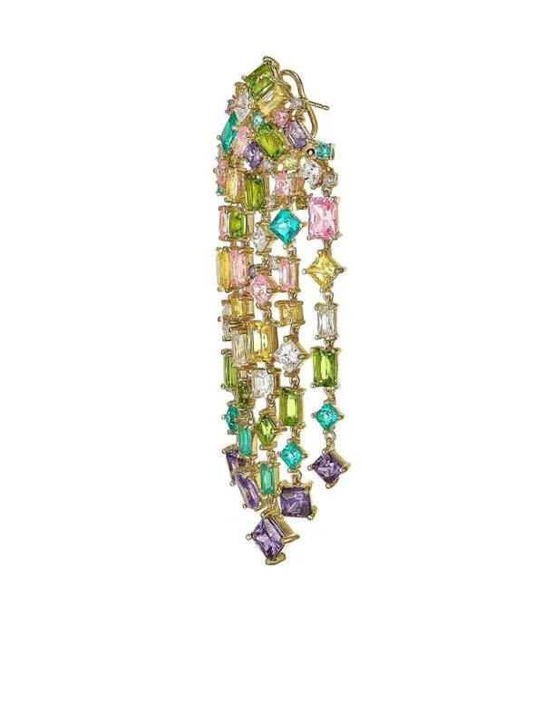 ANABELA CHAN 18kt Gold Vermeil Multi-stone Cascade Earrings - Blue