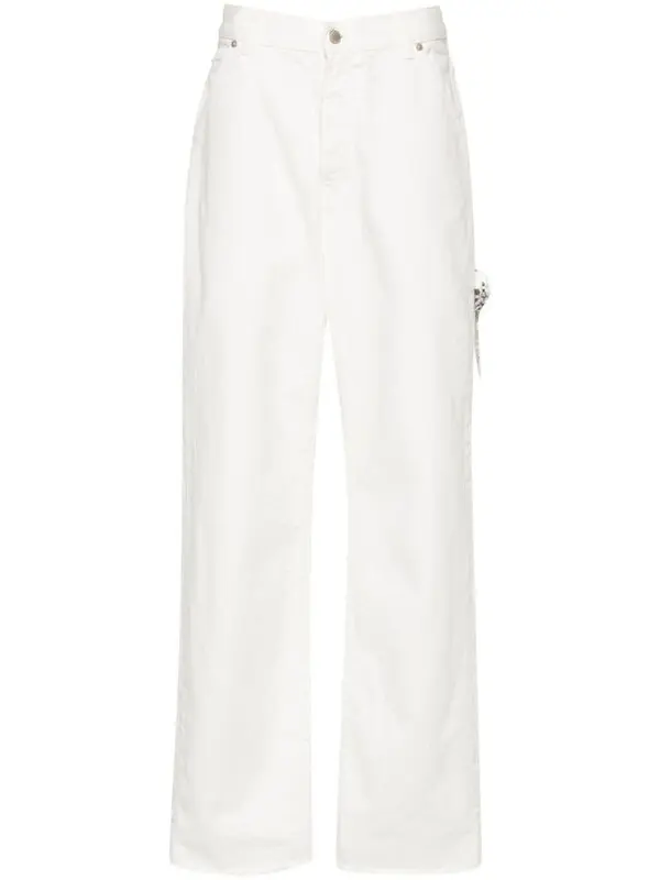 DARKPARK Lisa Mid-rise Wide-leg Jeans - White