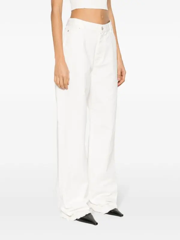 DARKPARK Lisa Mid-rise Wide-leg Jeans - White