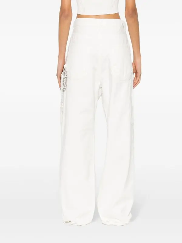 DARKPARK Lisa Mid-rise Wide-leg Jeans - White