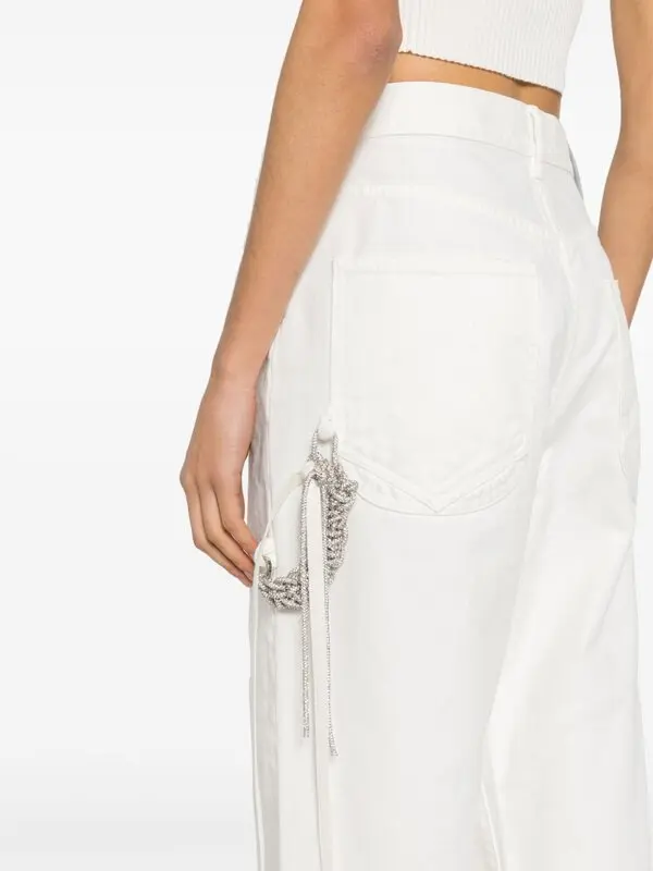 DARKPARK Lisa Mid-rise Wide-leg Jeans - White