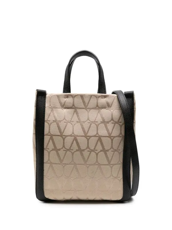 Valentino Garavani Vlogo Jacquard Tote Bag - Neutrals