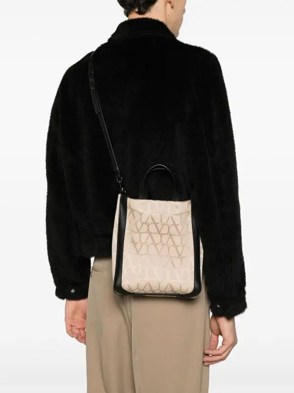 Valentino Garavani Vlogo Jacquard Tote Bag - Neutrals