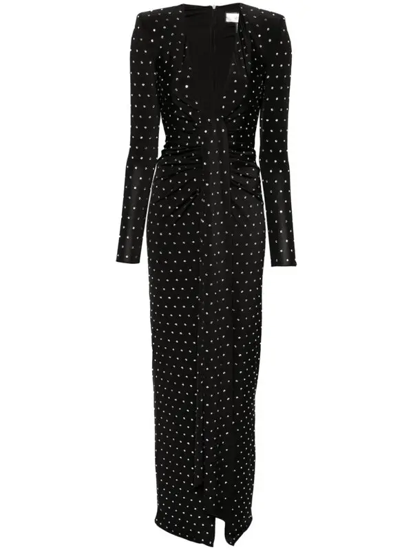 NISSA Crystal-embellished Maxi Dress