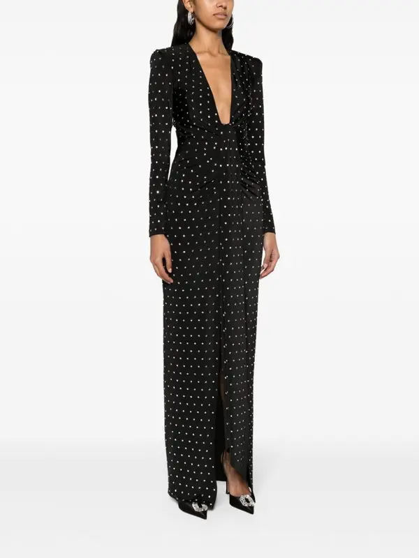 NISSA Crystal-embellished Maxi Dress