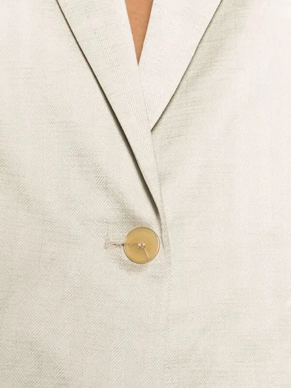 FORTE_FORTE Single-breasted Satin Blazer - Neutrals