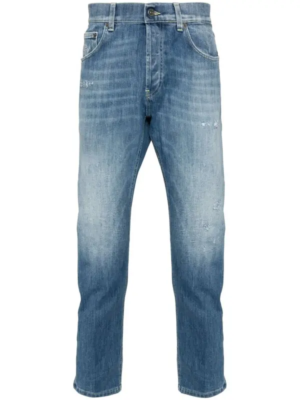 DONDUP Dian Logo-plaque Distressed Jeans - Blue