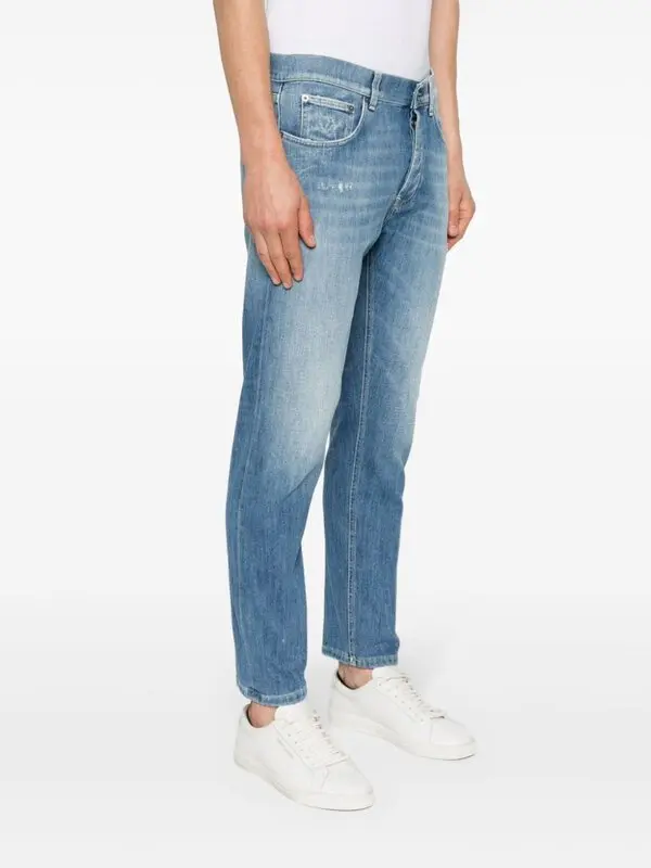 DONDUP Dian Logo-plaque Distressed Jeans - Blue