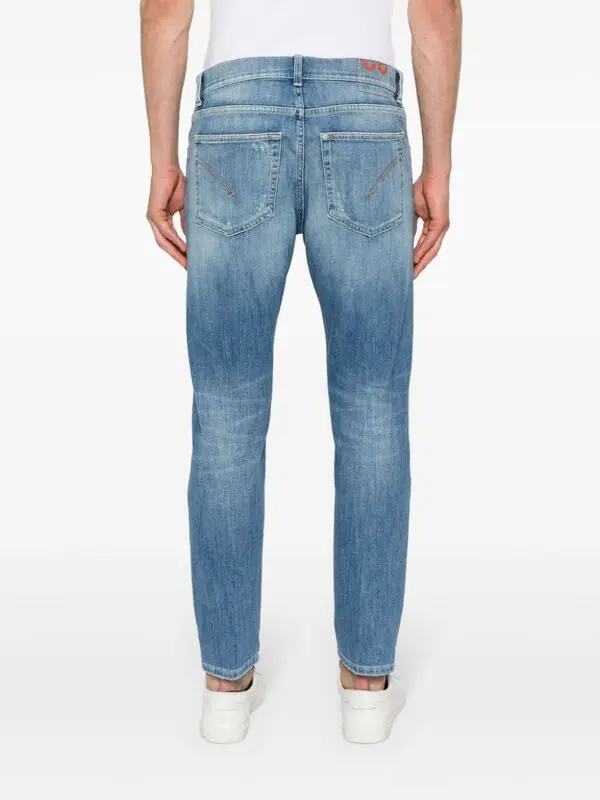 DONDUP Dian Logo-plaque Distressed Jeans - Blue