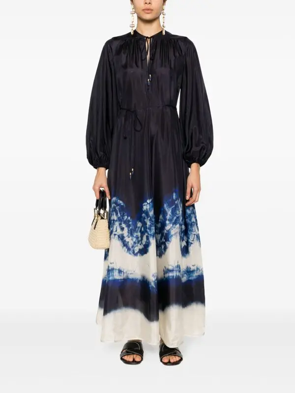 Zimmermann Junie Billow Maxi Dress With Abstract Print