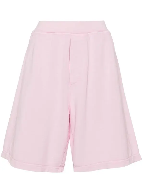 Dsquared2 Rubberised-logo Cotton Shorts